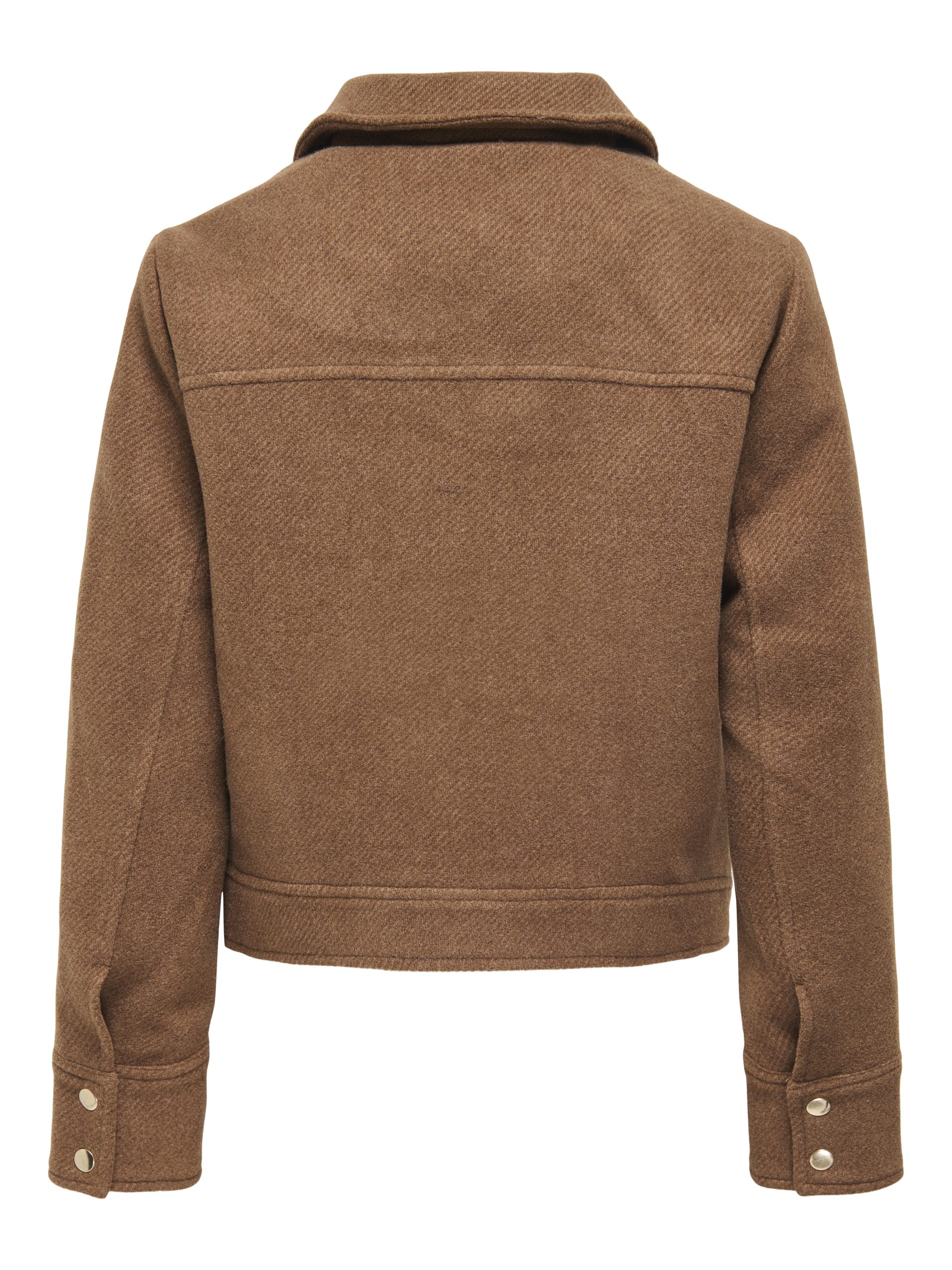 Nelly short zip jakke brun - MioTrend